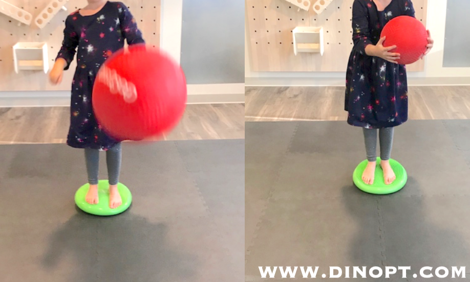 dyna disc ball toss – DINOSAUR PHYSICAL THERAPY